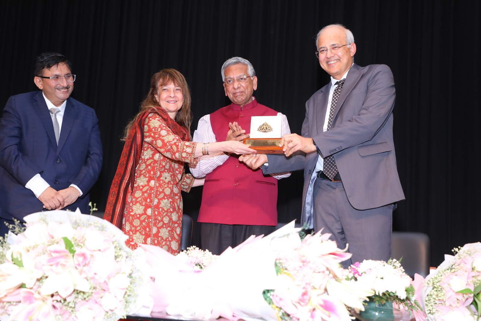 Ms Nazneen Rowhani (Secretary General of Bahai Faith of India) greeting ...